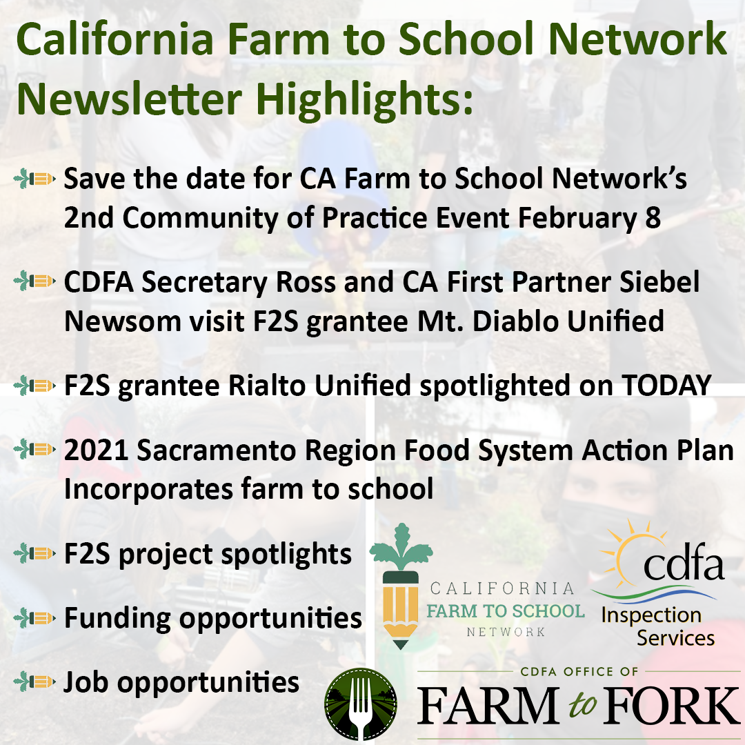 Farm to School Network newsletter spotlights grantees, school gardens ...
