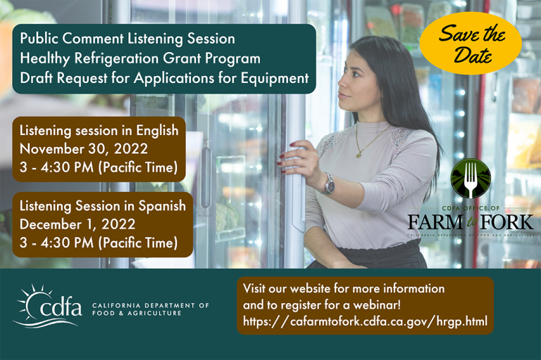 CDFA accepting public comments on request for applications for Healthy ...